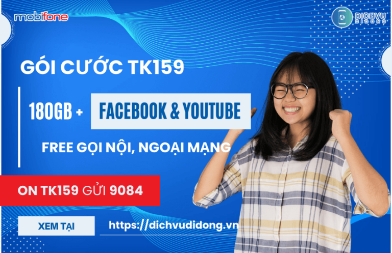 Cách dk gói cước Mobi TK159, 3TK159, 6TK159 và 12TK159